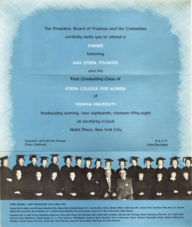 The 60th Anniversary of the Pioneers of Stern College for Women: the ...